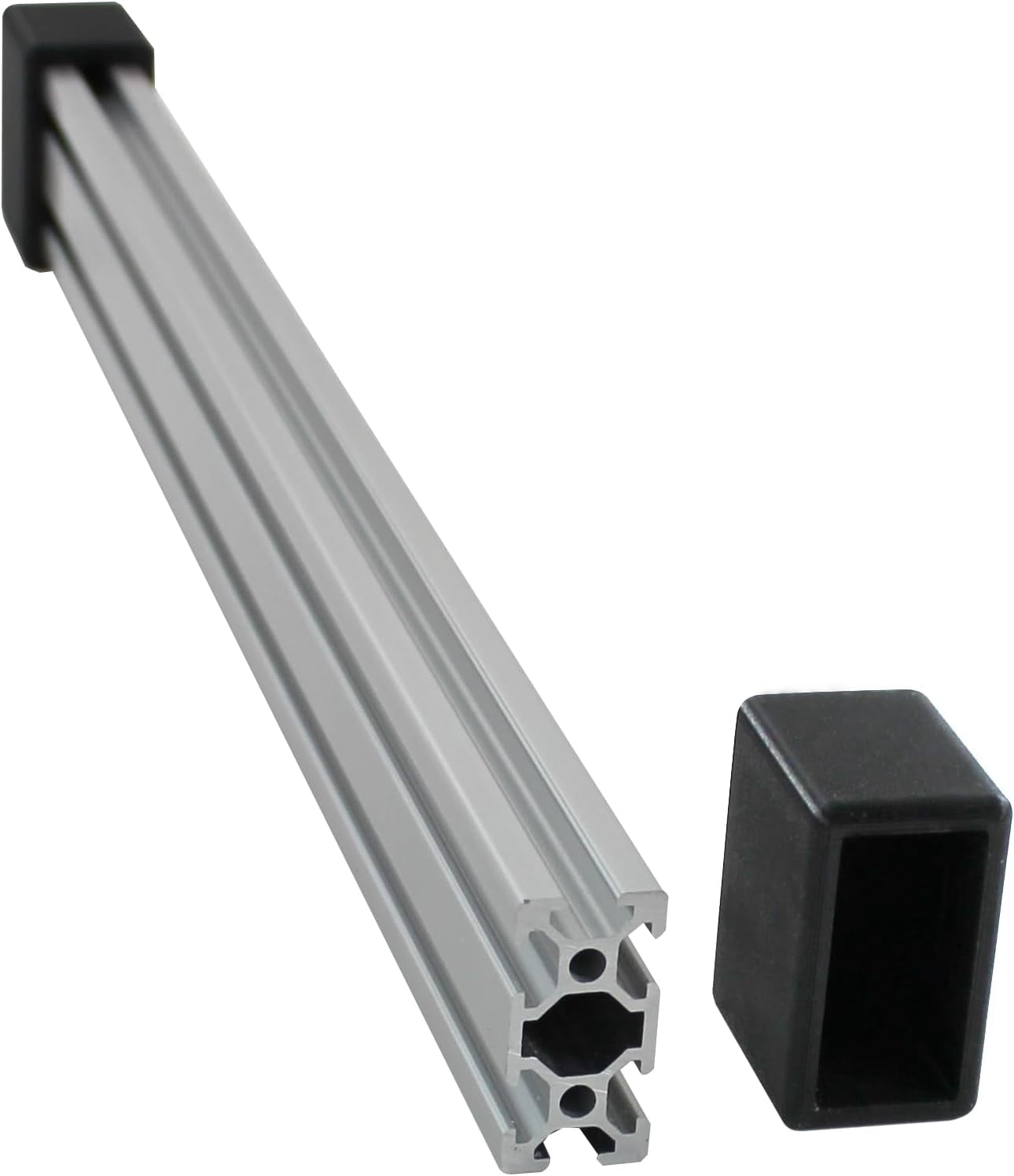 2040 Series Aluminum Extrusion Soft End Plugs, End Caps, Black Rubber ...