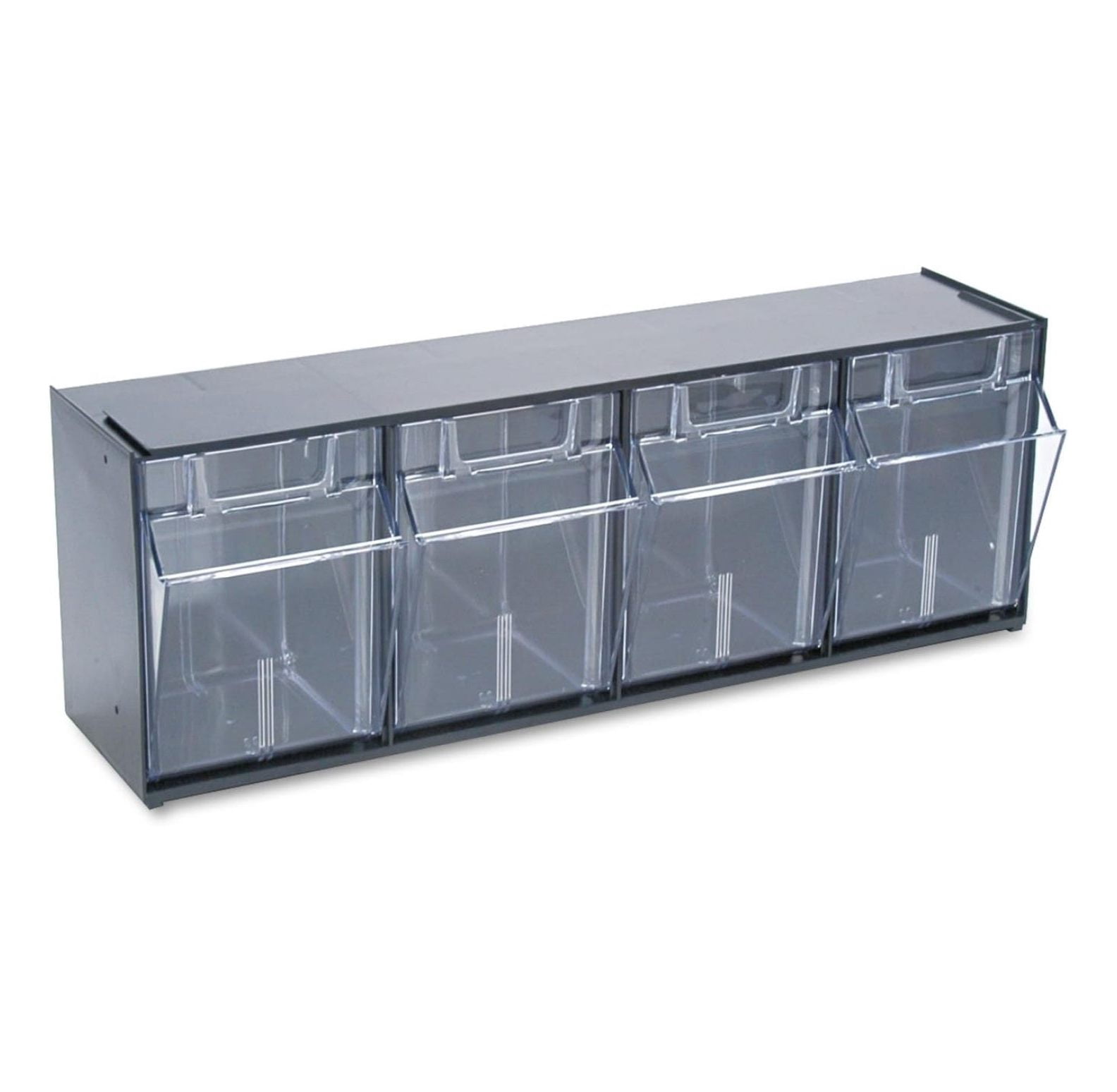 20404OP Four-bin horizontal tilt bin storage system, 23-5/8w x 6-5/8d x ...