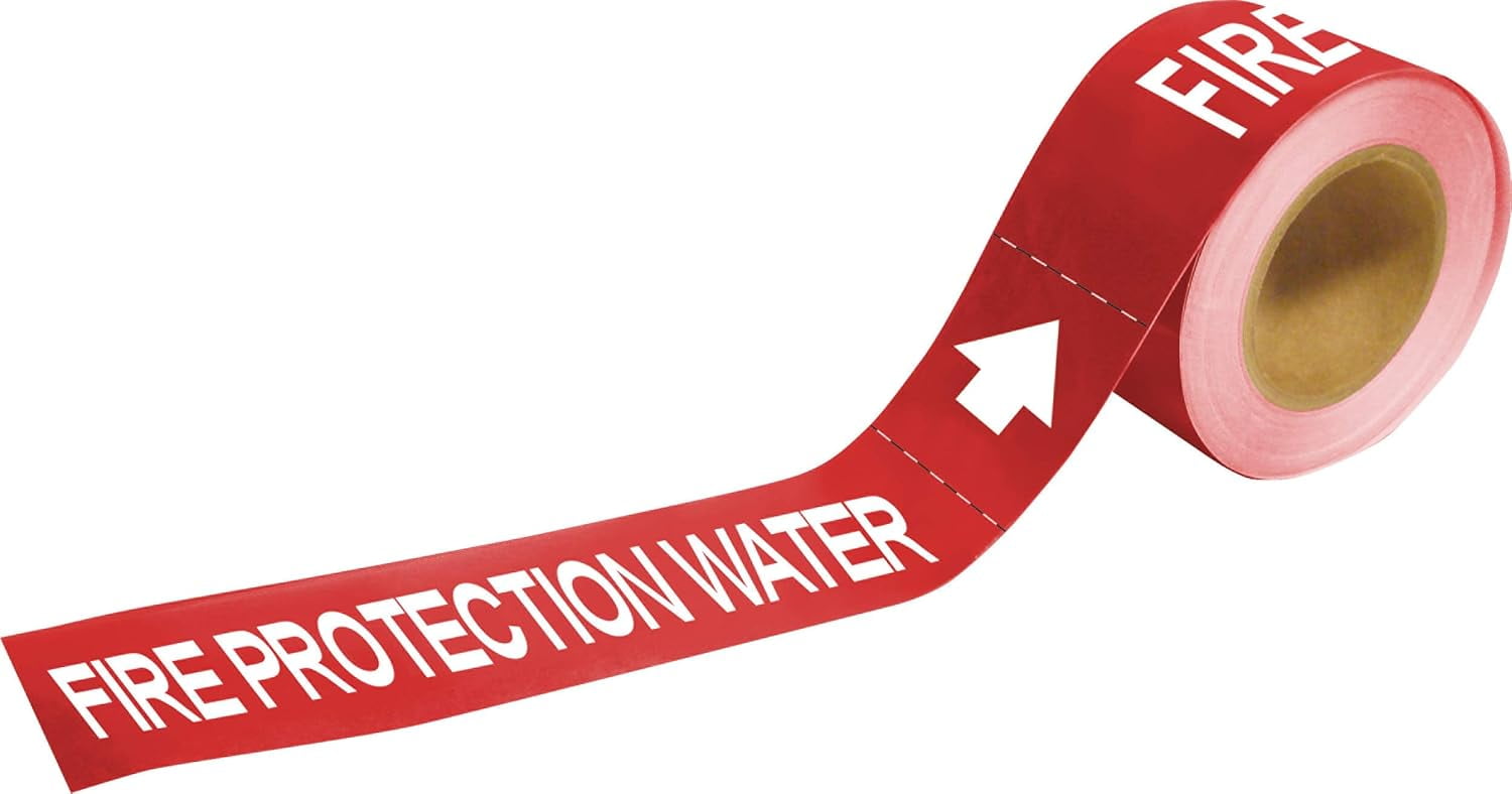 20430 Economy Pipe Markers-To-Go, B-736, 1" Height X 8" Width, White On ...