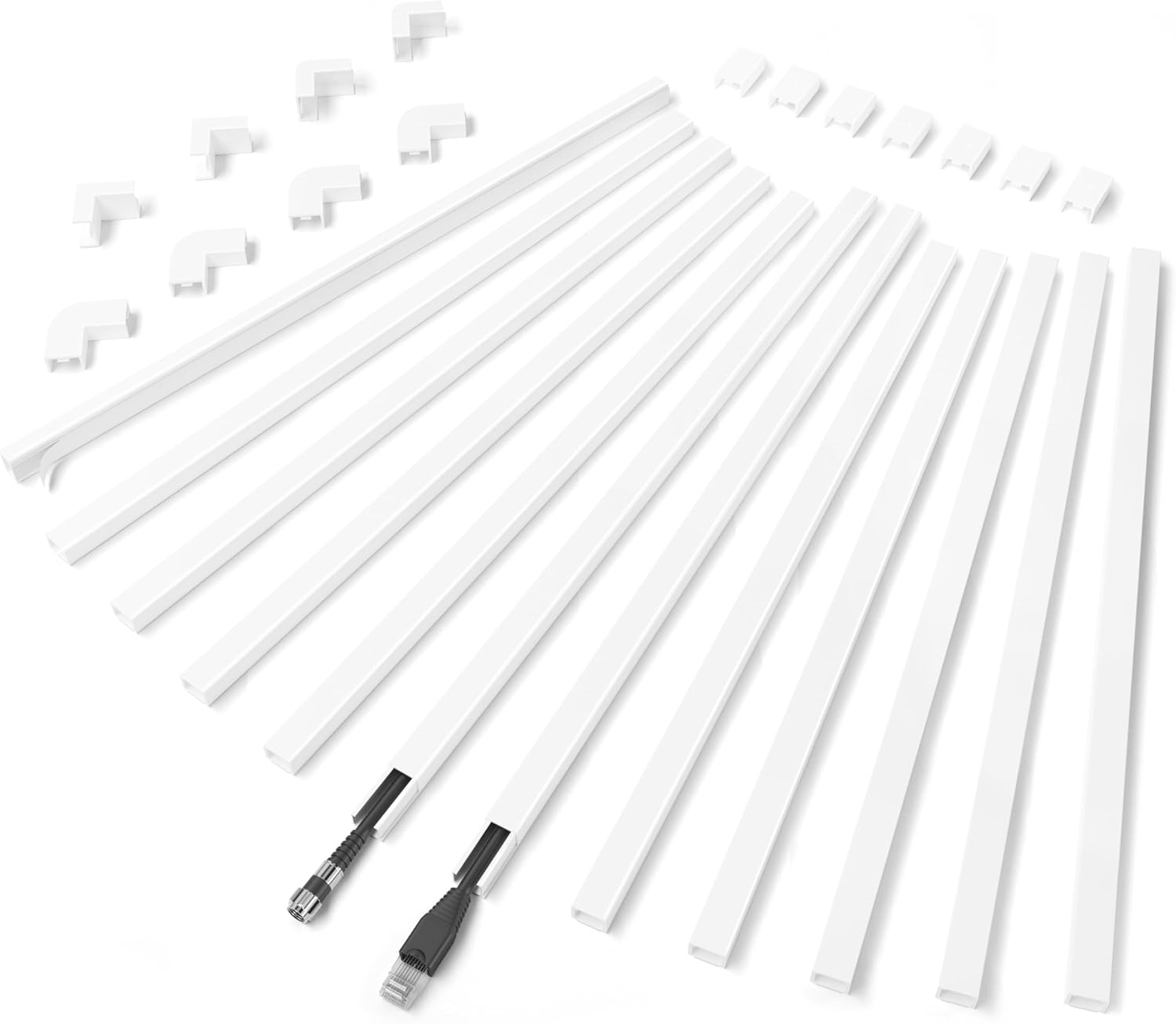 204in Cord Covers for Wires on Wall, Cord Hider for 1 Wire, Wall Cable ...