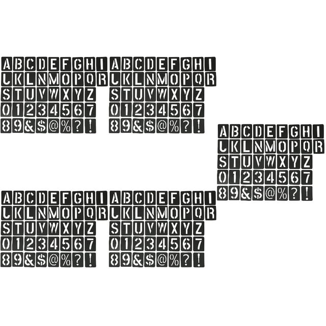 205 Pcs Letter Template Symbol Painting Stencil Plastic Stencils Wall ...