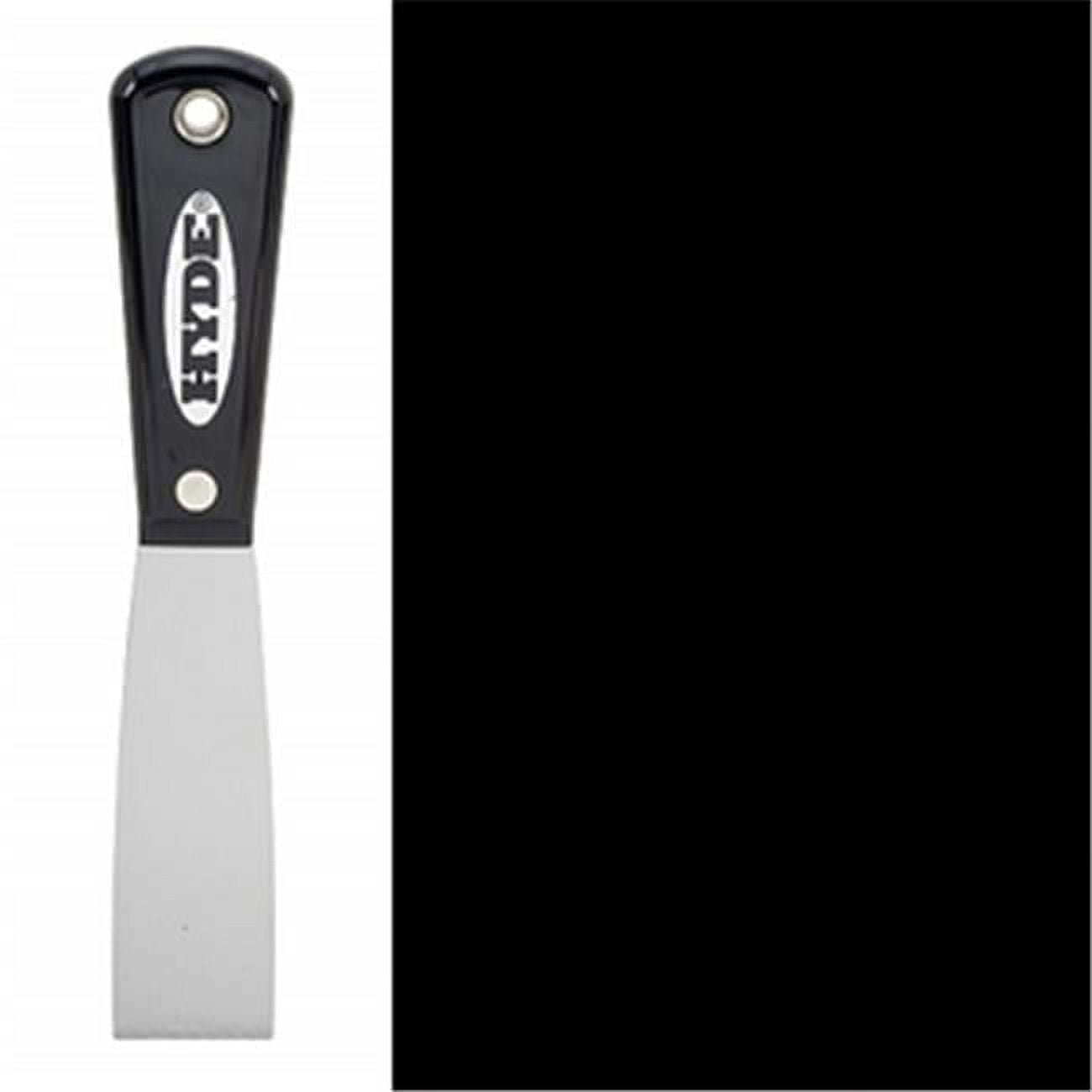 2050 1.25 in. Black & Silver Stiff Putty Knife - Black and silver - 1. ...