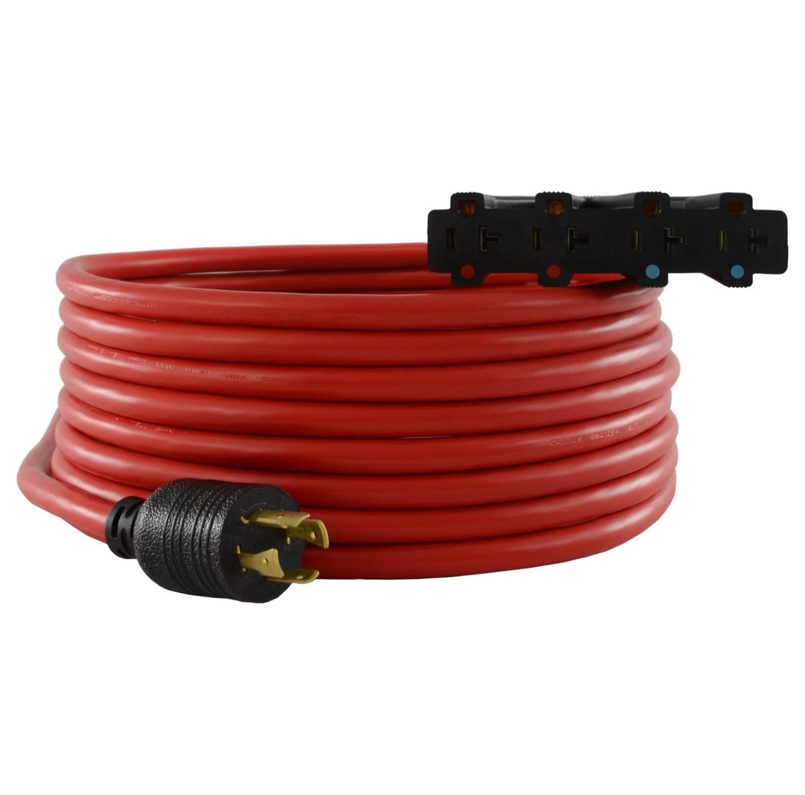 20501 Generator Power Cord 25-Foot 20 Amp 125/250 Volt 4 Prong Male ...