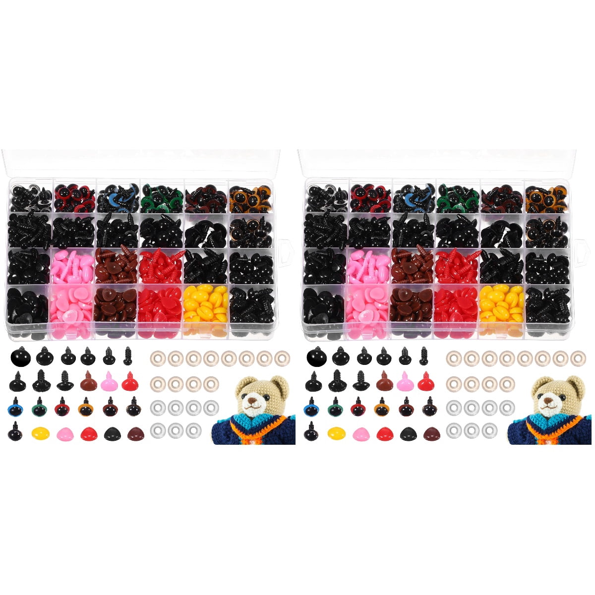 2056 Pcs DIY Boxed Toy Eyes Crochet Safety For Craft Toys Bear Manual ...