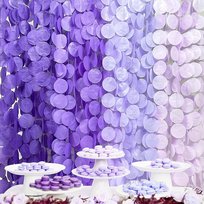 205Ft Rainbow Party Decorations Big Polka Dots Tissue Paper Backdrop ...