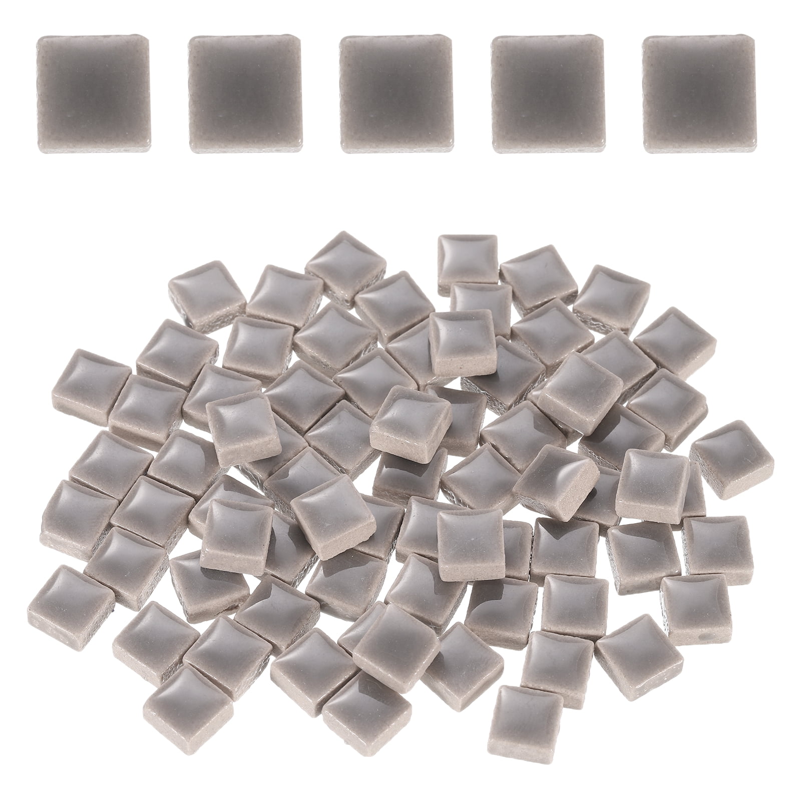 205pcs Square Ceramic Mosaic Tiles, Bulk Stained Mosaic Tiles for DIY Art Crafts(200g, Light ...