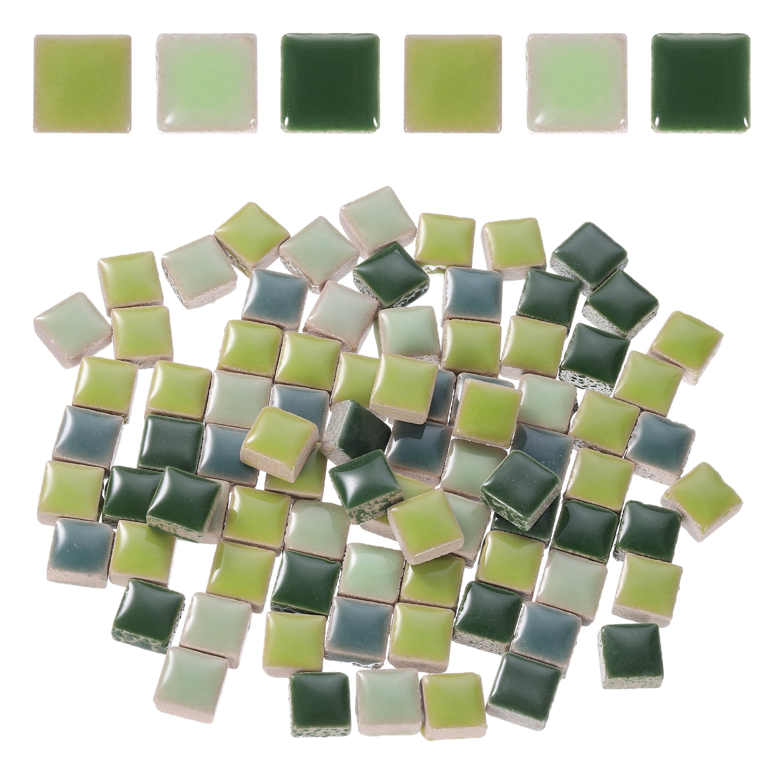 205pcs Square Ceramic Mosaic Tiles, Bulk Stained Mosaic Tiles for DIY ...