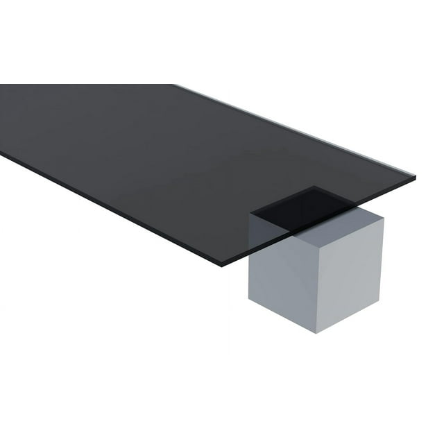 2064 Gray, Transparent, Sheet, 9MM (3/8") Thick, 12" W x 12" L (Pack of ...