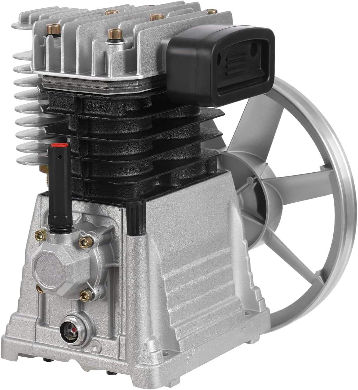 2065 3HP Air Compressor Pump Motor Twin Cylinder, Single Stage - 1.0Mpa ...