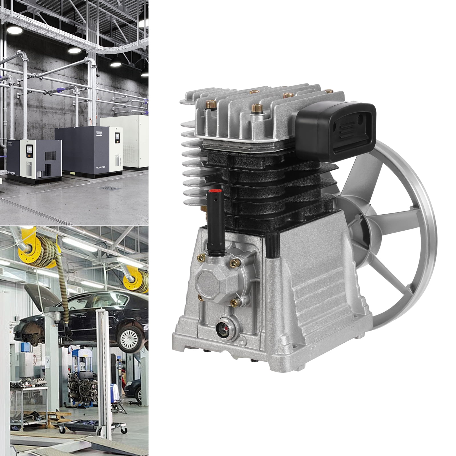 2065-3HP Oil-Lubricated Air Compressor Pump Head, 2.2KW, 250L/min ...