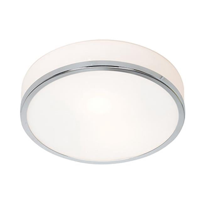 20670-CH-OPL 10 in. Aero 1 Light Chrome Flush Mount Ceiling Light in ...