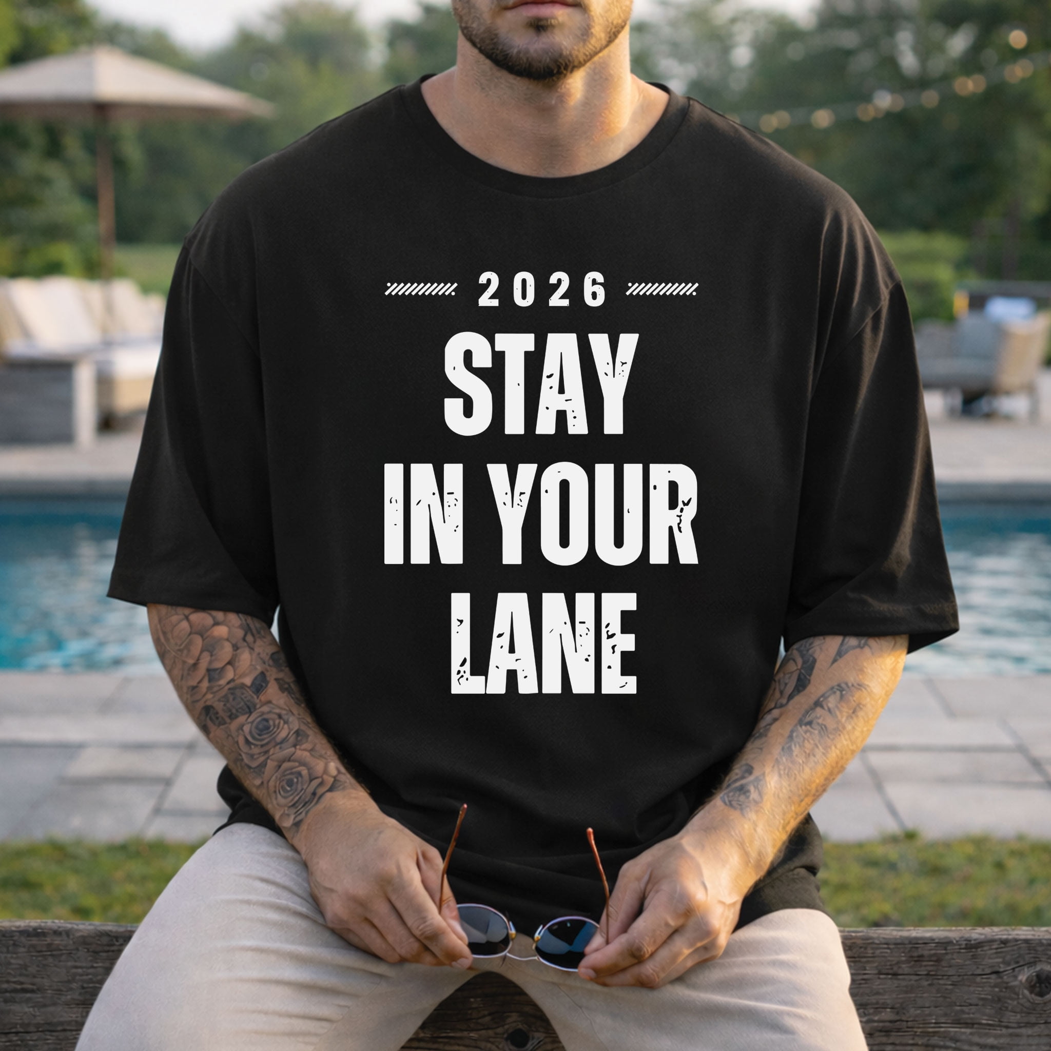 2068 Stay In Your Lane T-Shirt – Motivational Graphic Tee for Men ...