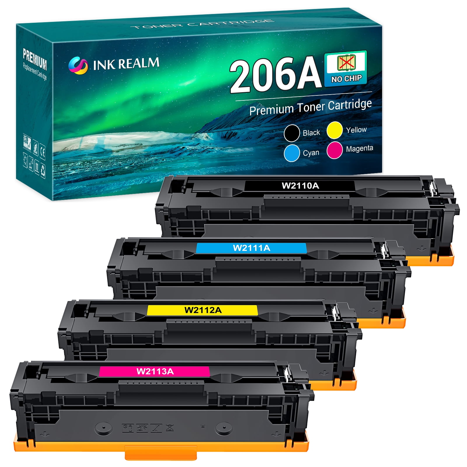 206A 206X Toner Cartridge Compatible for HP W2110A 206A No Chip Pro MFP ...