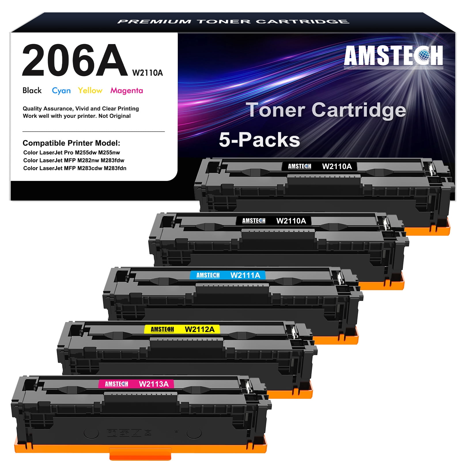 206A 206X Toner Cartridge without Chip Compatible for HP W2110A W2110X ...