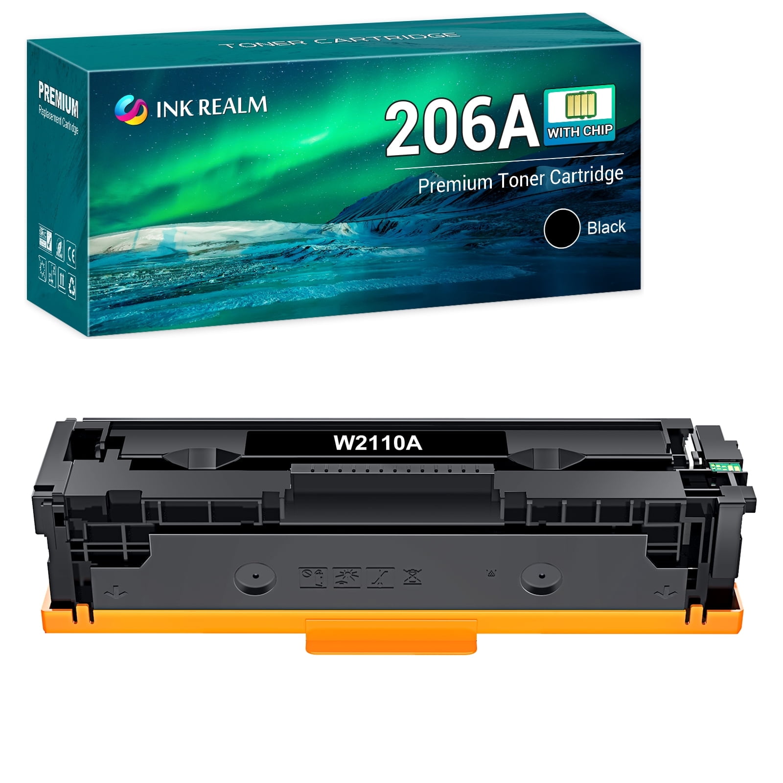 Ink realm Black Toner Cartridge, Compatible with HP 206A 206X, LaserJet ...