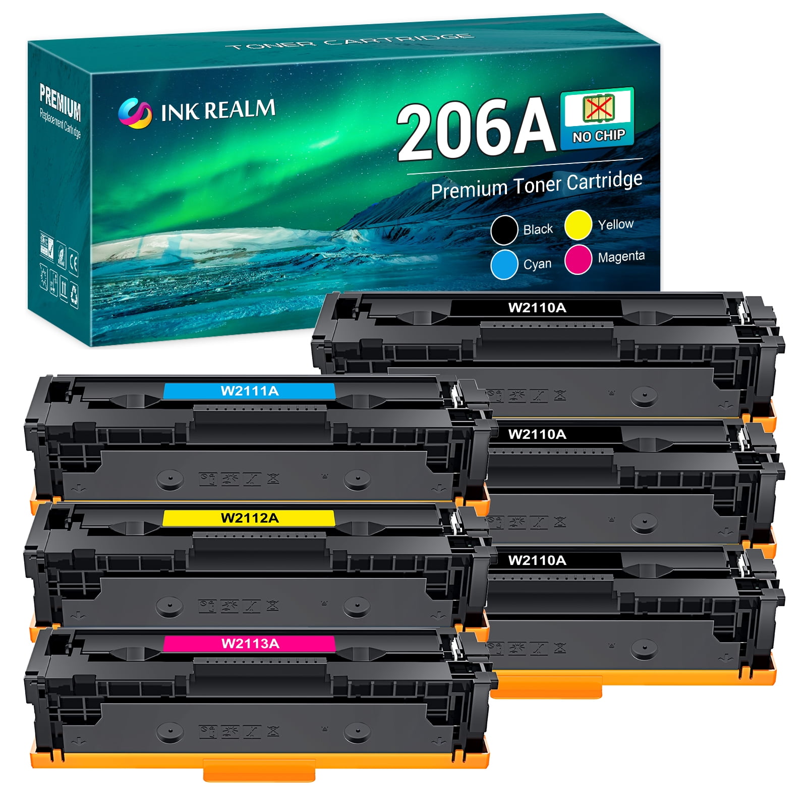 206A Compatible Toner Cartridge Replacement for HP W2110A W2111A W2112A ...