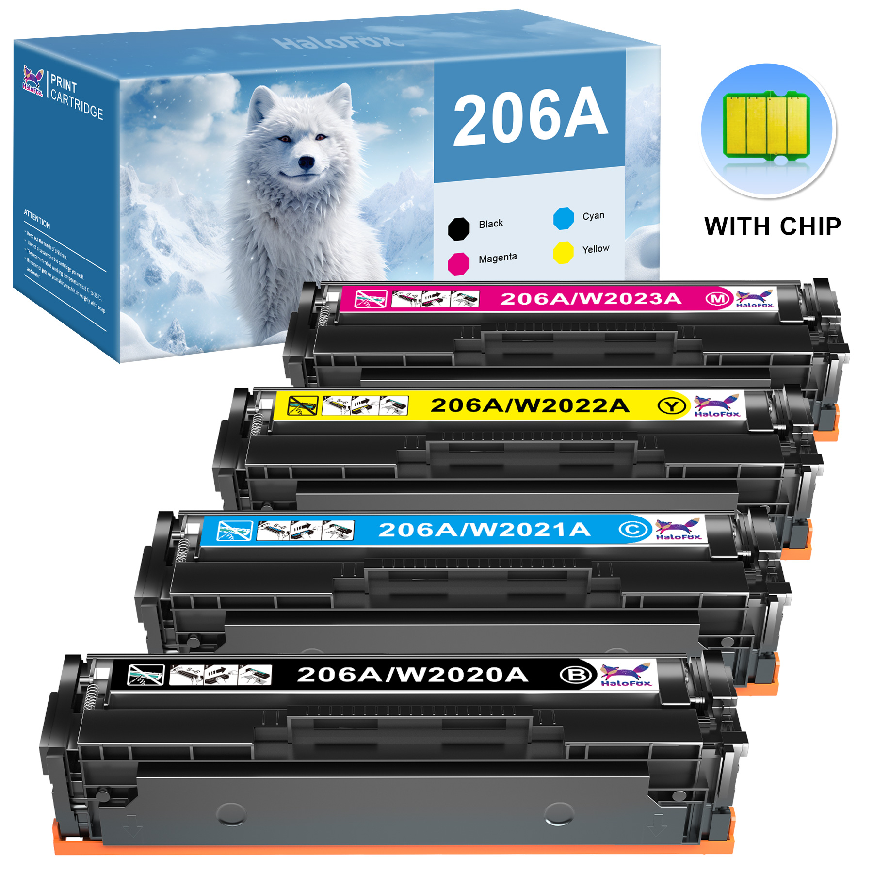 206A Toner Cartridges With Chip Compatible for HP 206A W2110A 206X ...
