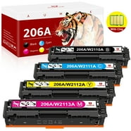 206X 206A 4-Pack Compatible Toner Cartridge for HP 206X W2110X LaserJet ...