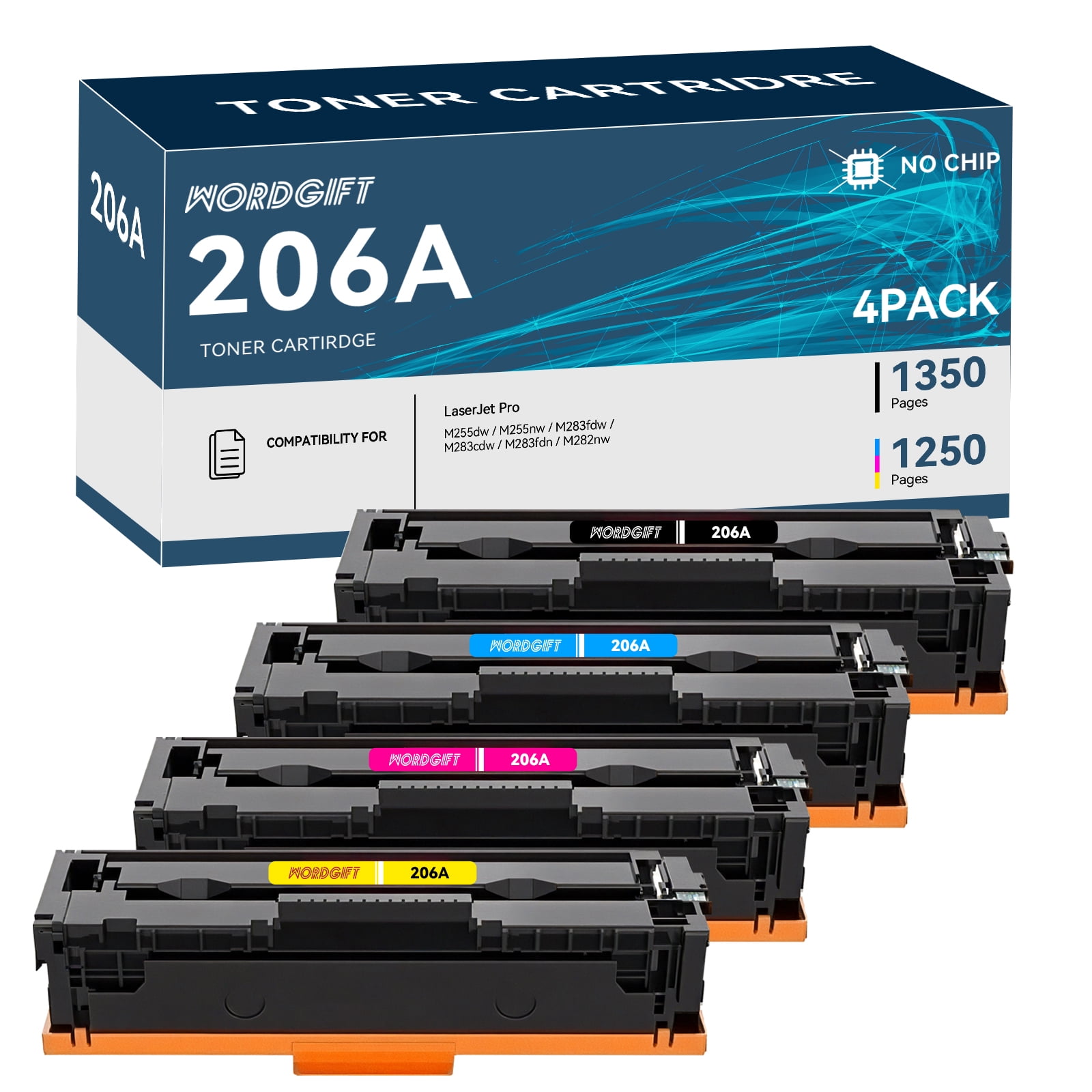 206A Toner Cartridges with Chip Compatible for HP 206X 206A W2110X ...