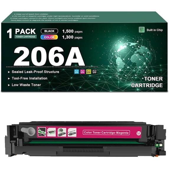 206A W2110A W2111A W2113A W2112A 206A Toner Cartridge Compatible for HP ...