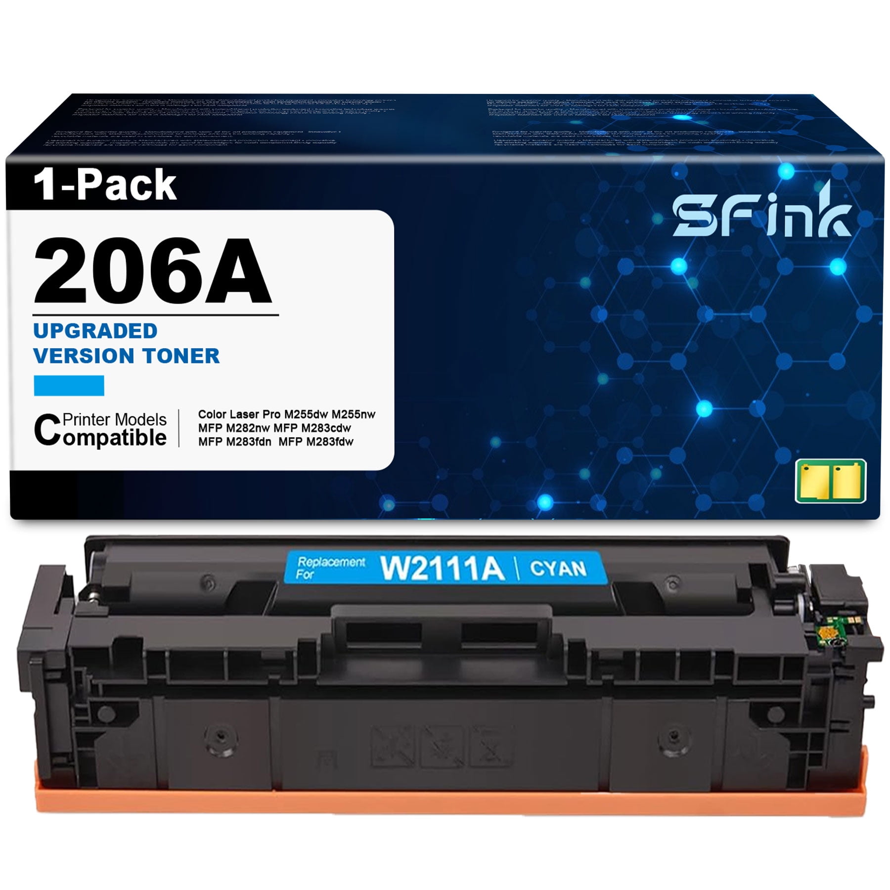 206A | W2111A Cyan Toner Cartridge Ink Cartridges Compatible for HP ...