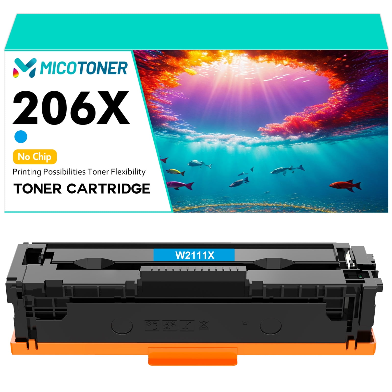 206X 206A 1-Pack Compatible Toner Cartridge for HP 206X W2111X LaserJet ...