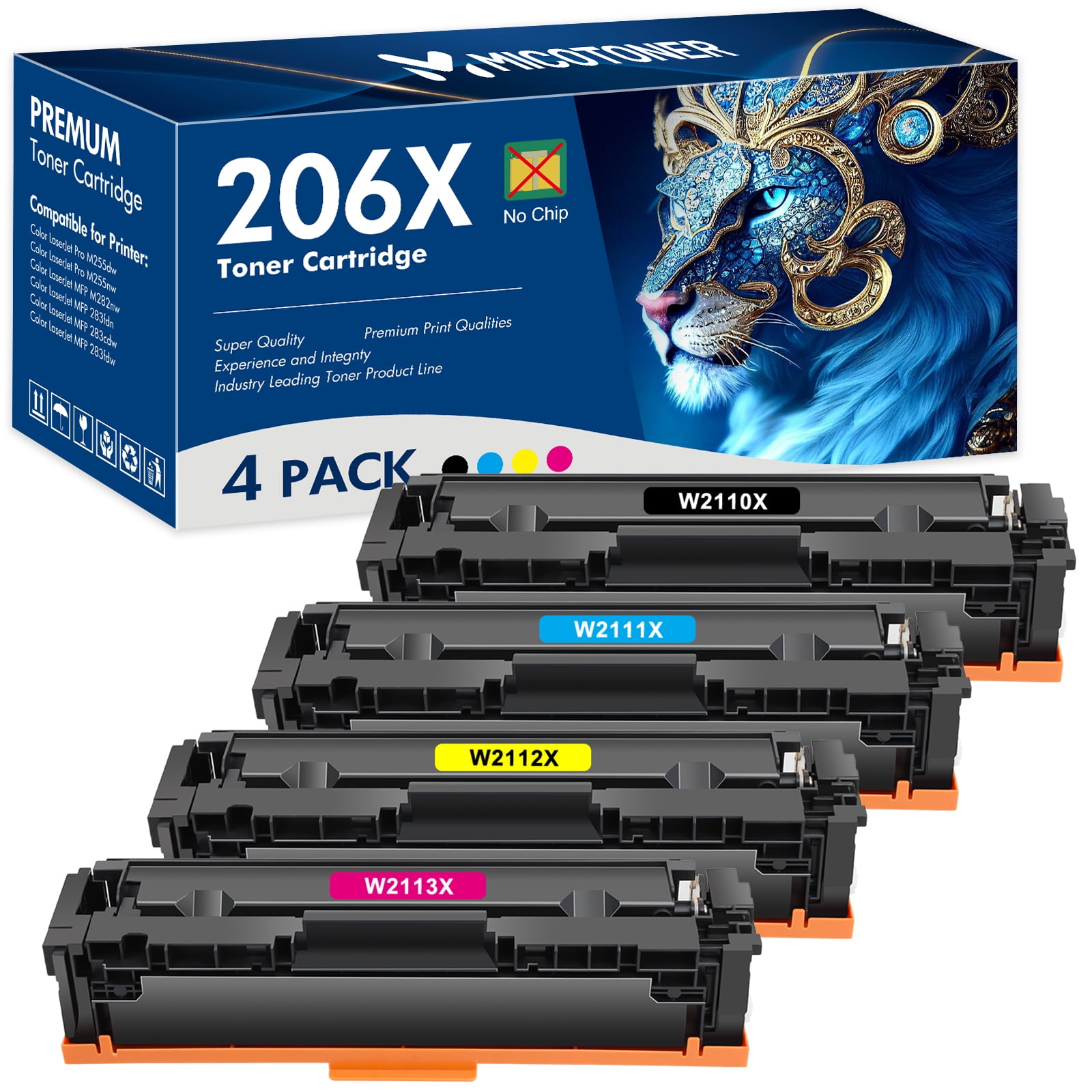 206X Compatible 206A Toner Cartridge Replacement for HP 206X 206A ...