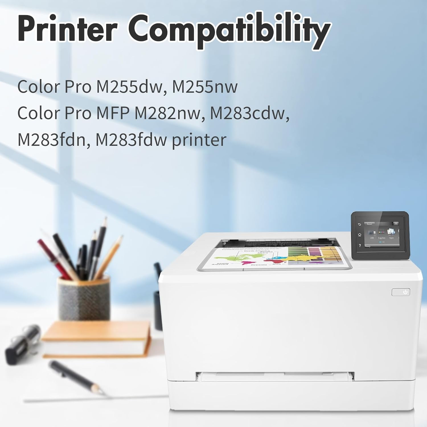 206X Toner Cartridges Set 4 Pack for Color Pro M255dw M255nw M282nw ...