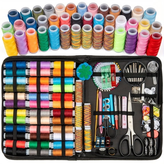 206pcs/ set All-in-One Sewing Kit for Beginners and Travelers ...