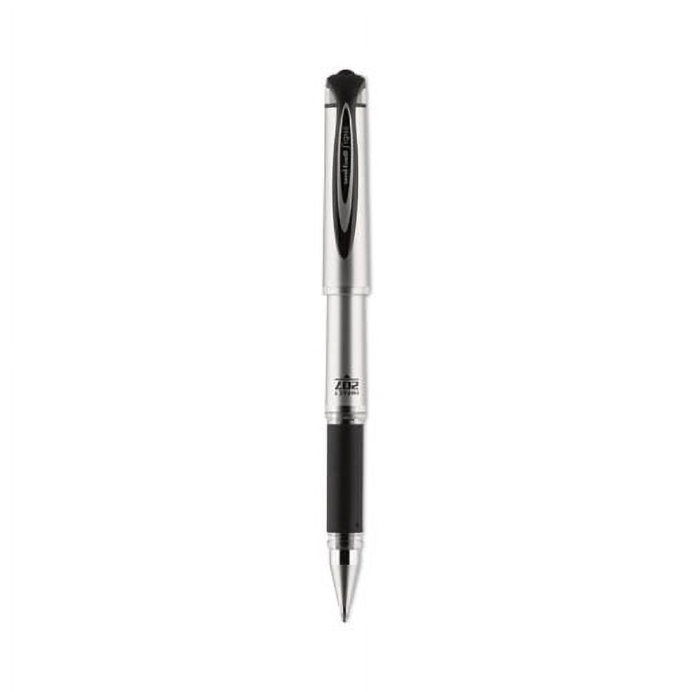 207 Impact Gel Pen, Stick, Bold 1 Mm, Black Ink, Silver/black Barrel ...