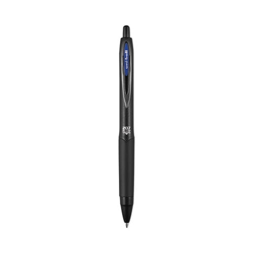 207 Plus+ Gel Pen, Retractable, Medium 0.7 mm, Blue Ink, Black Barrel ...
