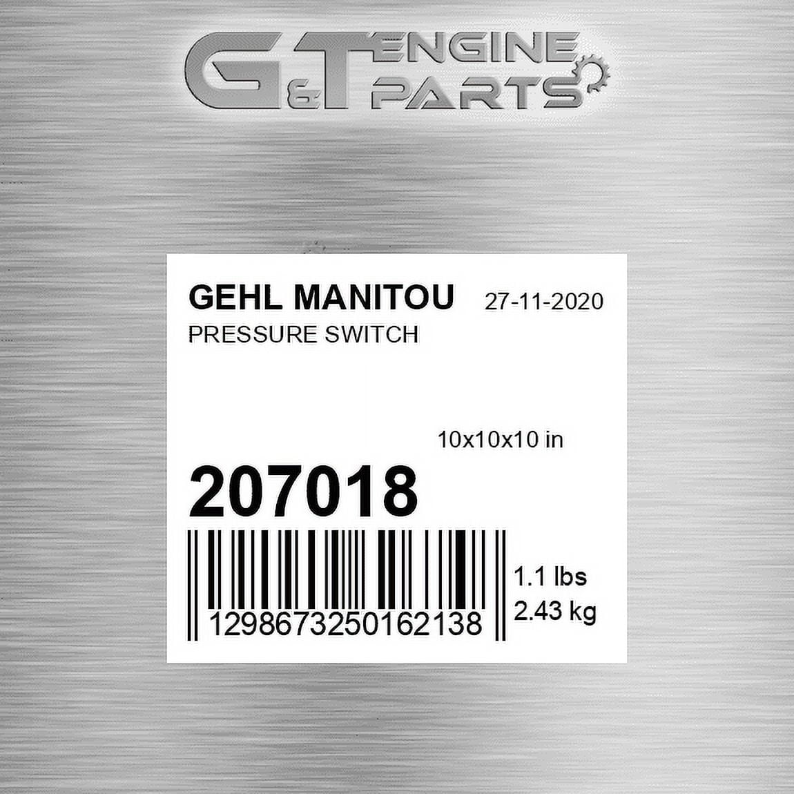 207018 PRESSURE SWITCH fits Gehl Manitou (New OEM) - Walmart.com