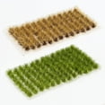 208-Piece 8mm Tall Diorama-Flowers-Grass Point Leaf Miniature Static ...