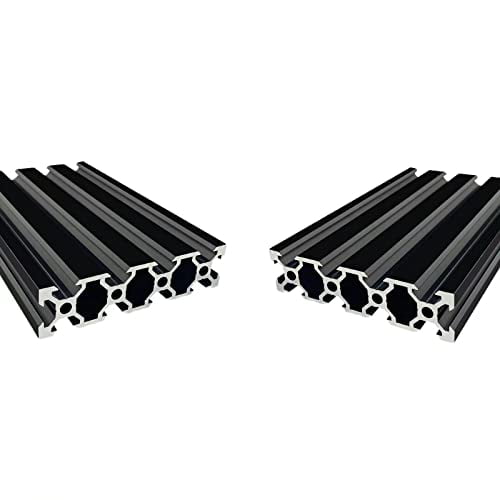 2080 Aluminum Extrusion 17.32 inch / 440mm Length V Slot Black 2 Pack ...