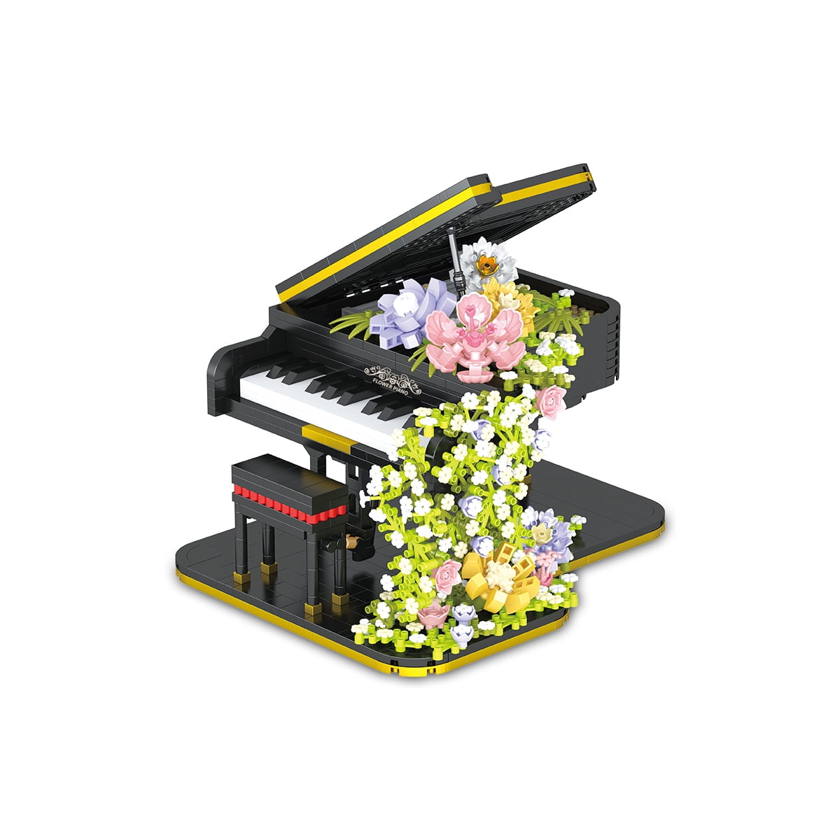 2080-Piece Floral Piano Bouquet Building Blocks Set - Artistic ...