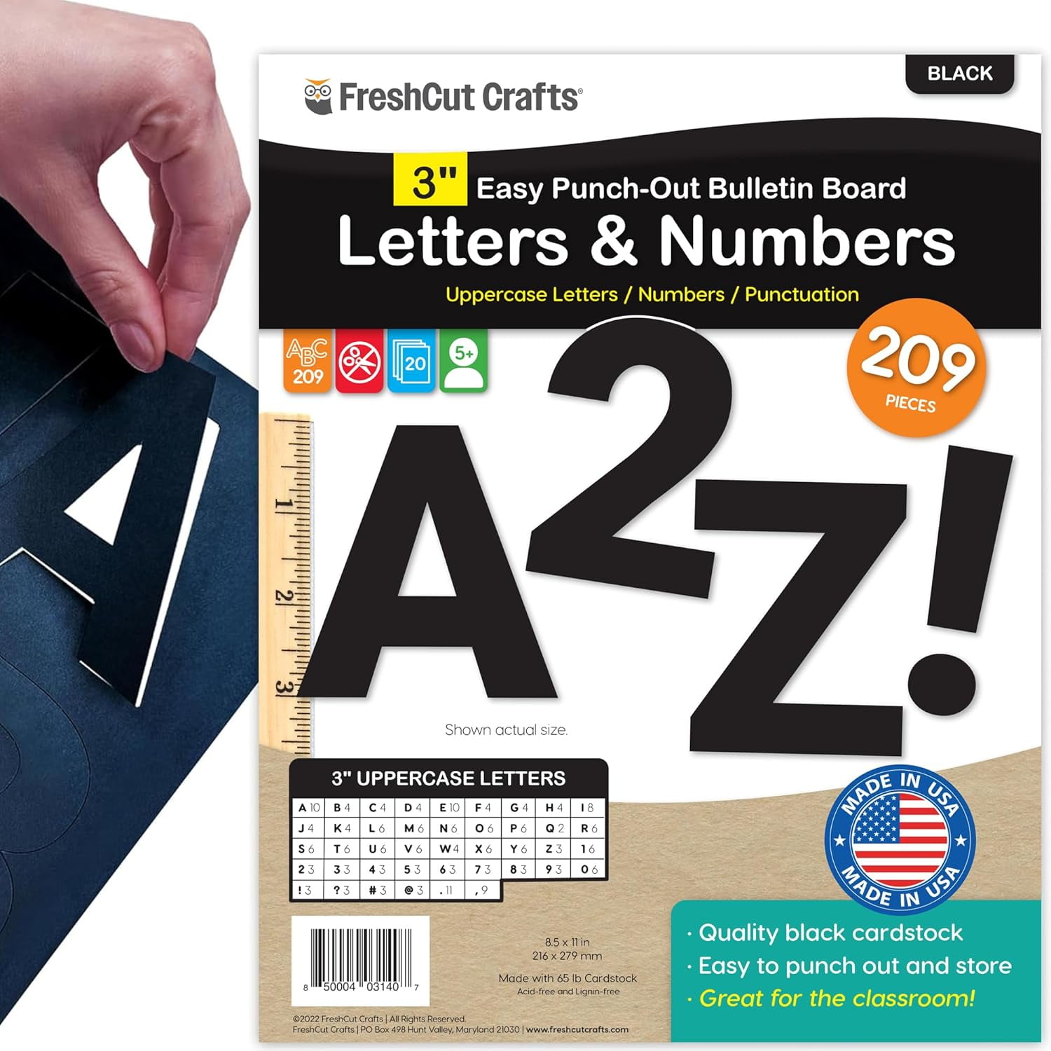 209 Pcs 3" Black Bulletin Board Letters & Numbers, Capital Letters ...