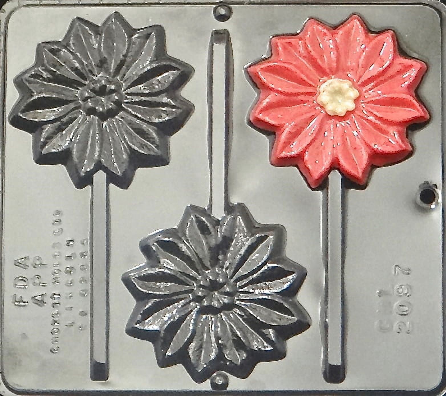 2097 Poinsettia Lollipop Chocolate Candy Mold - Walmart.com