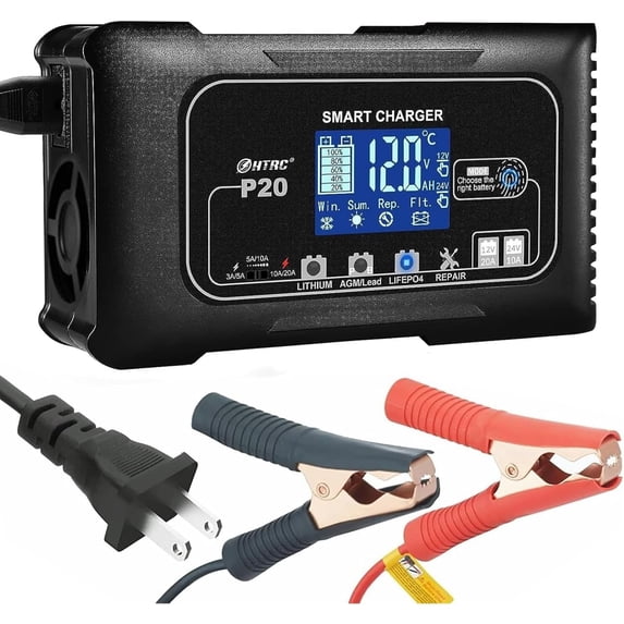 20A 12V/24V Fully Automatic Maintainer, Trickle /Desulfator with ...