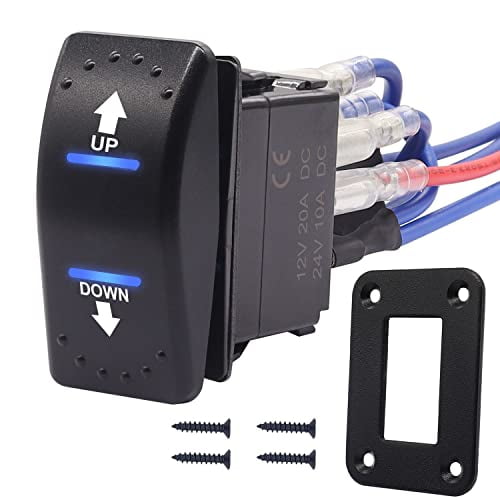 20A 12V Polarity Reversing Momentary Rocker Switch DC Motor Control ...