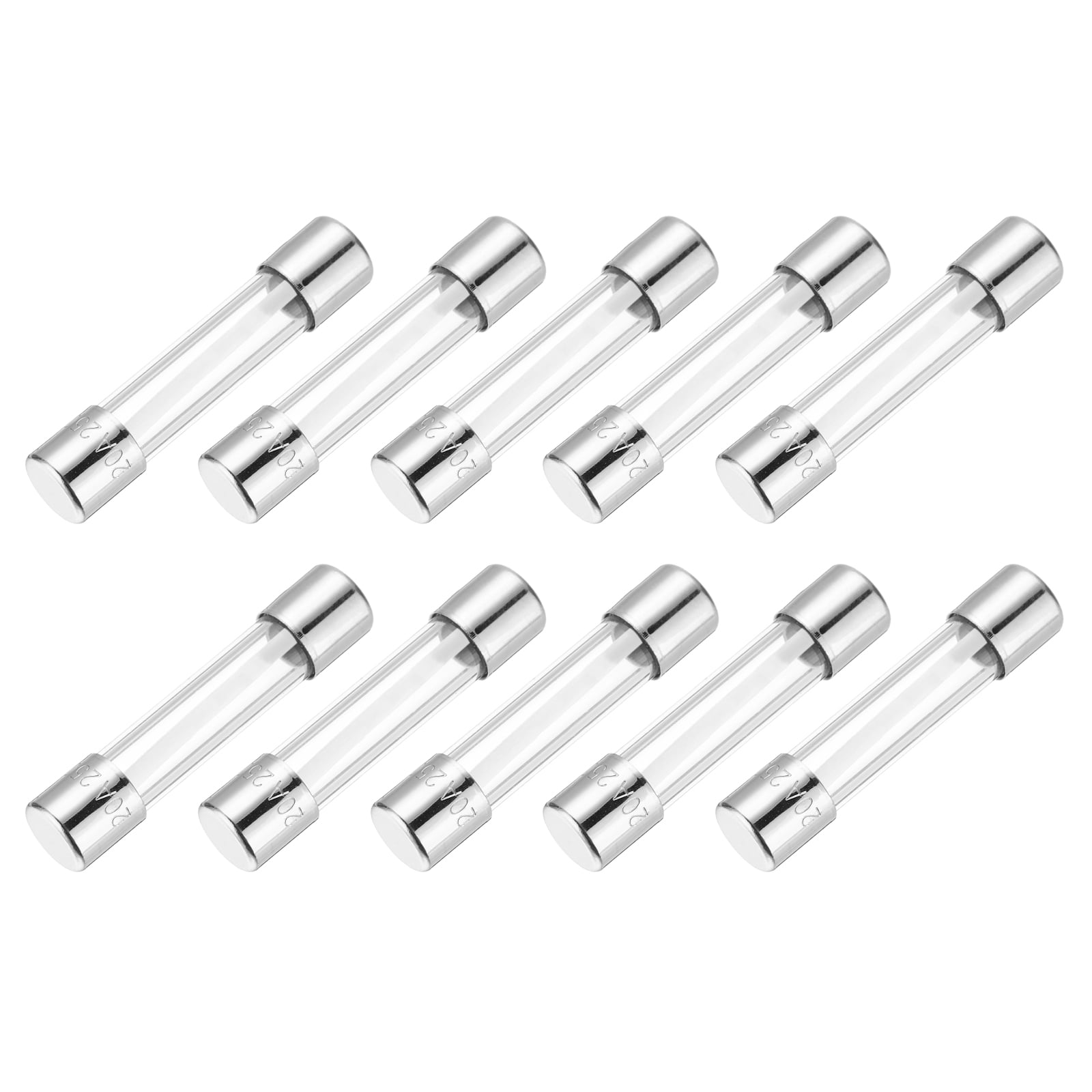 20A 250V Glass Fuses 6x30mm Time Delay Fuses Slow Blow Fuses(Pack of 10 ...