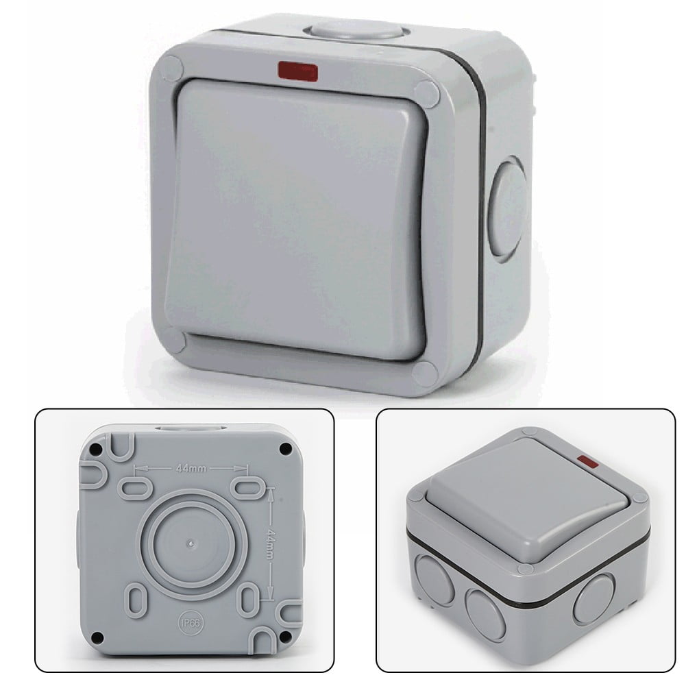 20A 88*88Mm Abs Ip66 Waterproof 1-Gang Outdoor Switch Weatherproof ...