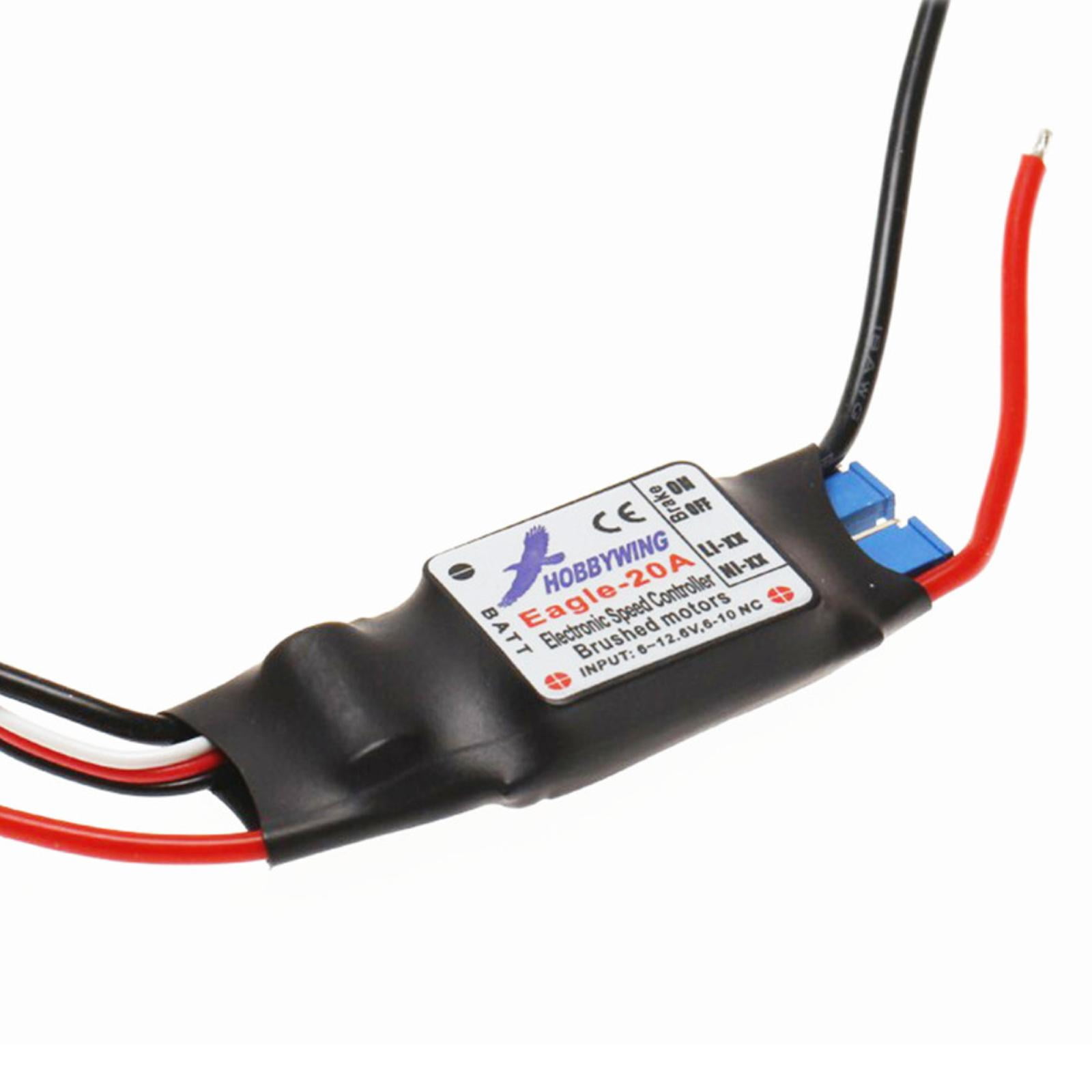 20A Brushed ESC with Safety Arming, Brake Settings, and Low Voltage ...