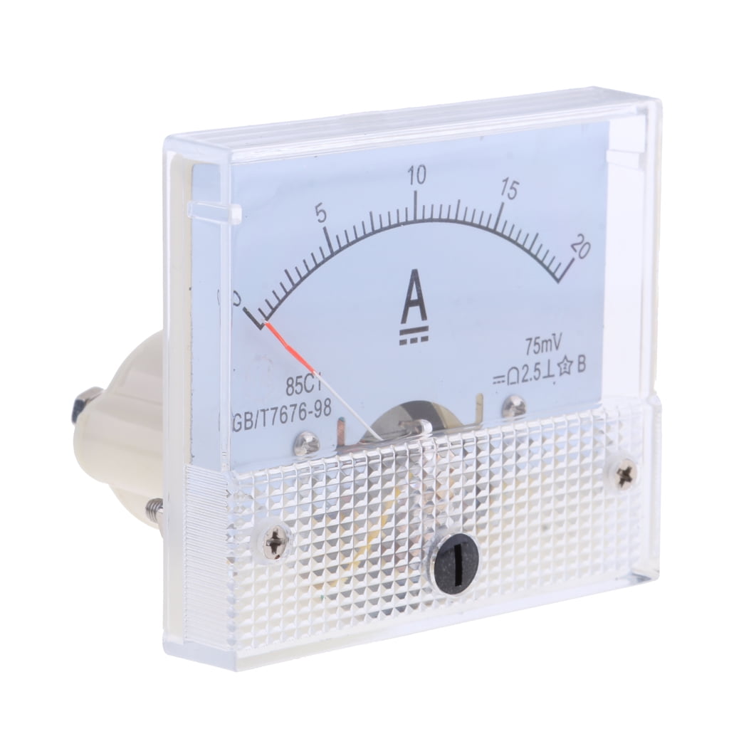 20A DC 0-20A Analog Amp Meter Ammeter Current Panel Ampere Meter 64mm ...