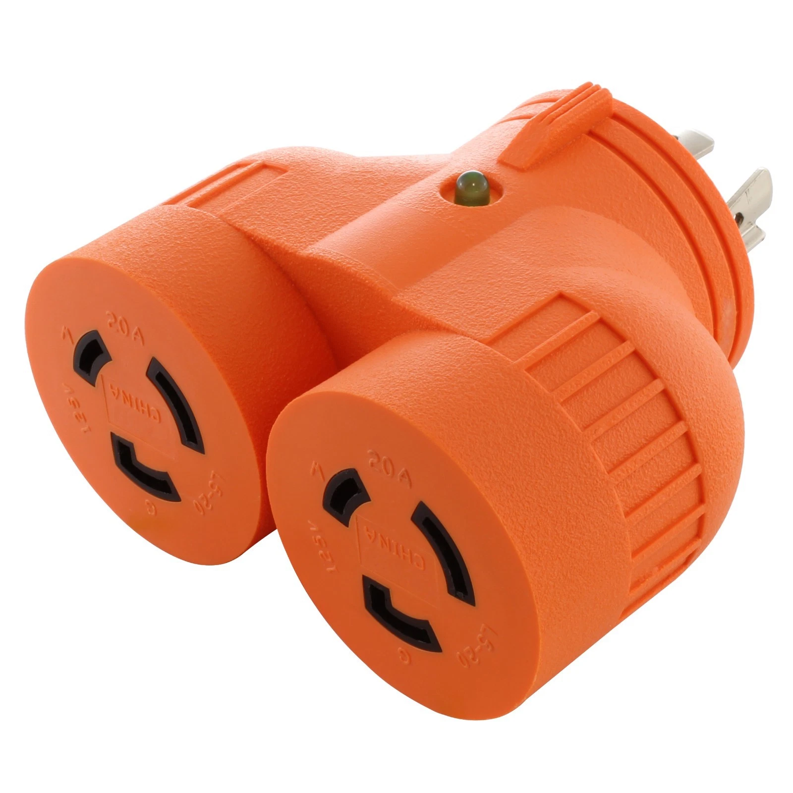 20A NEMA L14-20 Male Plug to Two 20A 125V NEMA L5-20 Outlets by AC ...
