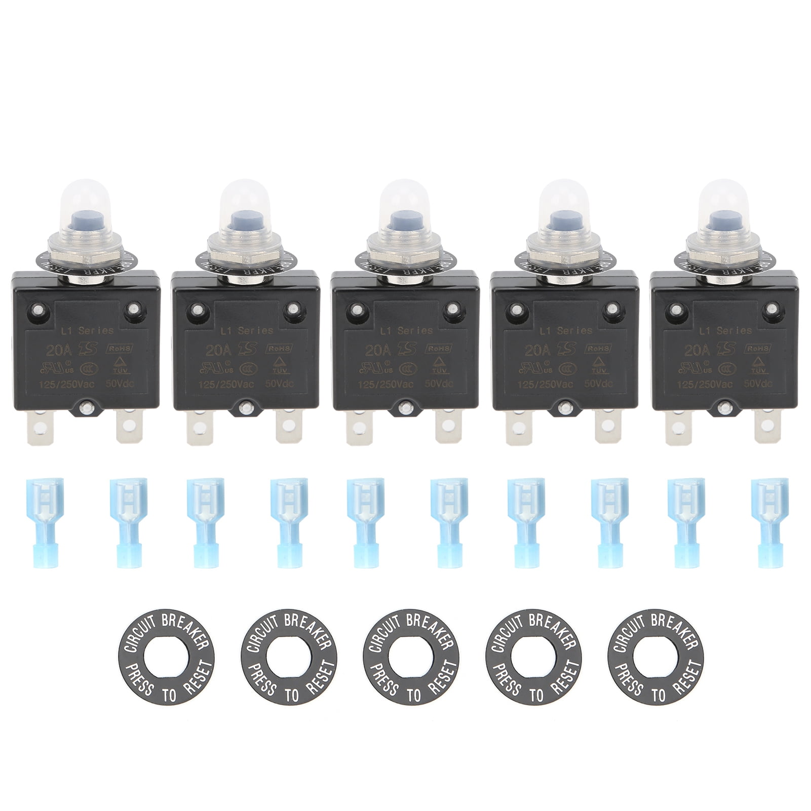 20A Overload Thermal Circuit Breaker with Quick Connect Terminals ...