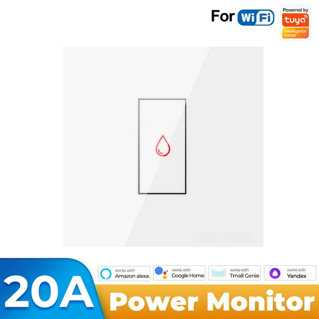 20A Power Monitor Tuya Smart WIFI Switch Remote Control Touch Switch ...