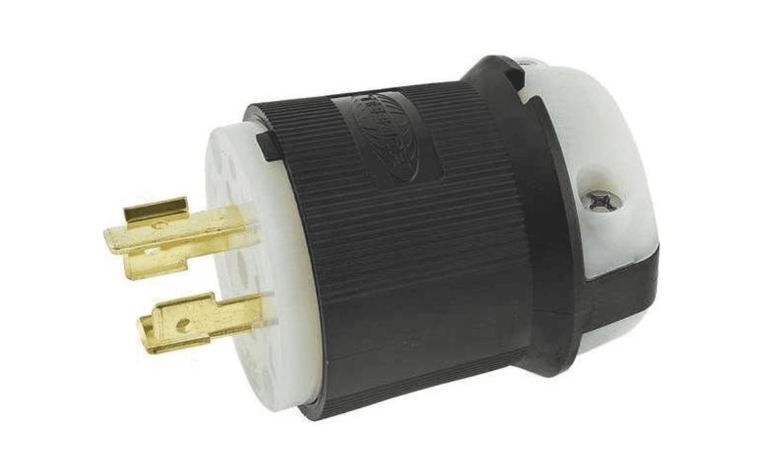 20A Twist-Lock Plug 3P 4W 480VAC L16-20P BK/WT - Walmart.com