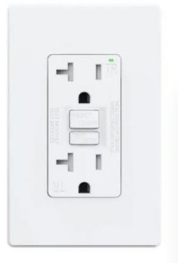 15AMP GFCI GFI Safety Outlet Receptacle w/ Wall Plate LED TR WR Self ...