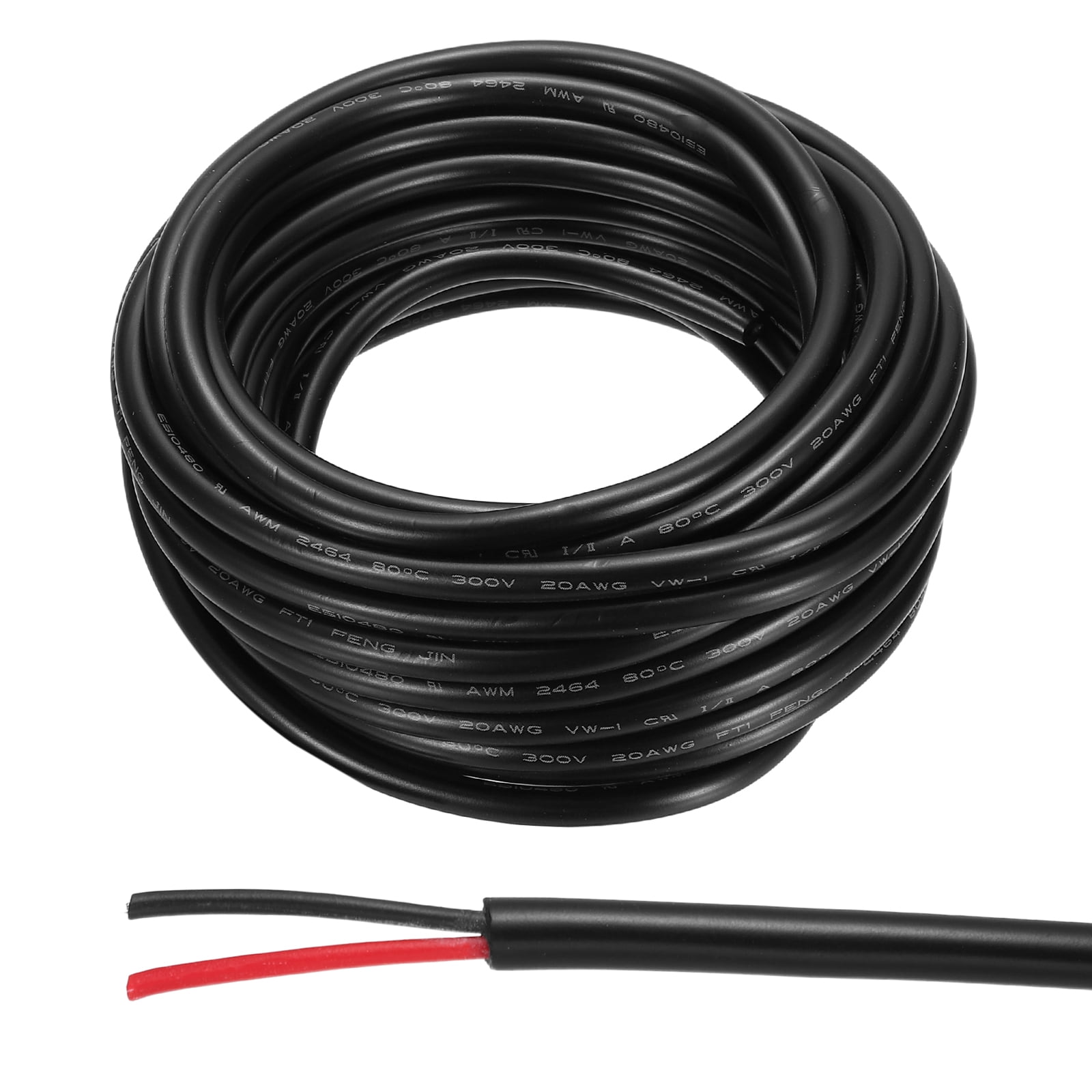 20AWG Electrical Wire 2 Conductors 20FT/6.1m UL2464 Power Cable ...