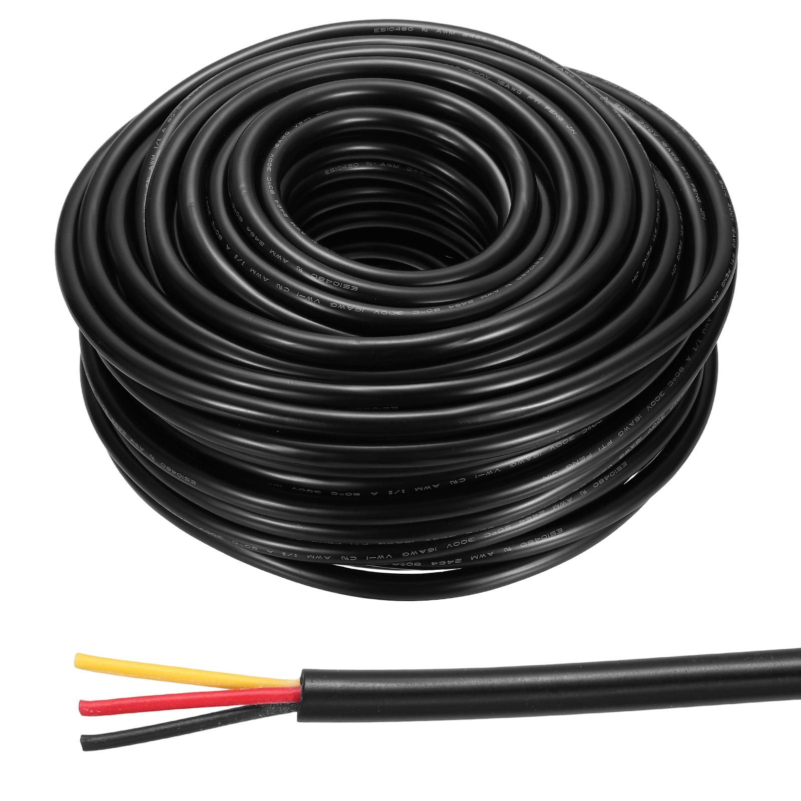 20AWG Electrical Wire 3 Conductors 200FT/61m UL2464 Power Cable ...